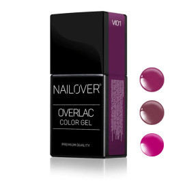 Vernis semi-permanent gel overlac - les violets 15ml | Probeautic ...